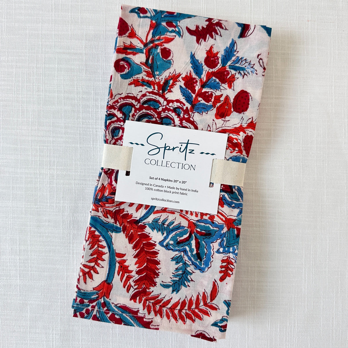 Raspberry Napkins, Set of 4 | Sarah Richardson Design