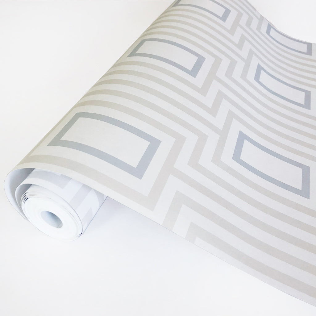 Metro Mod Platinum Wallpaper | Sarah Richardson Design